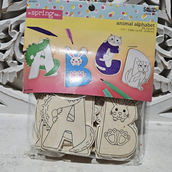 The Spring Shop | Art | New Vintage Animal Alphabet Craft Set Wooden ...